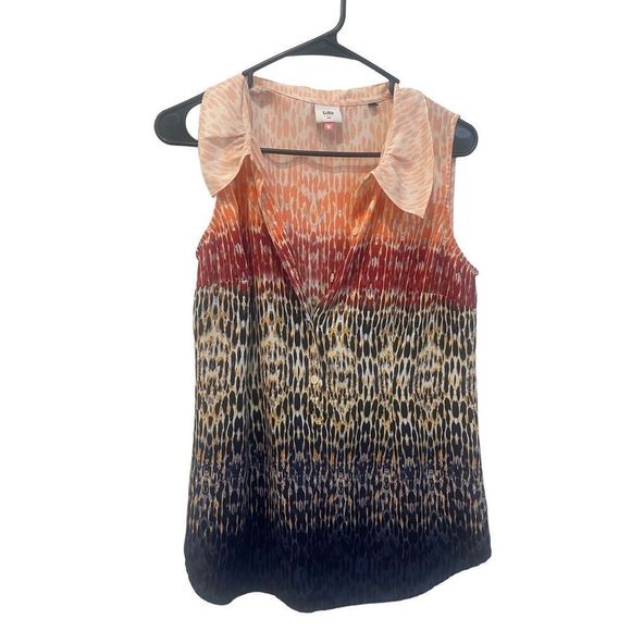 CAbi | Tops | Cabiwomenslove Popover Blouse Ombre Sleeveless Peter Pan ...